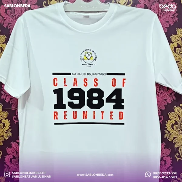 Kaos Reuni SMP Katolik Tanjung Pinang Class Of 1984 Reunited